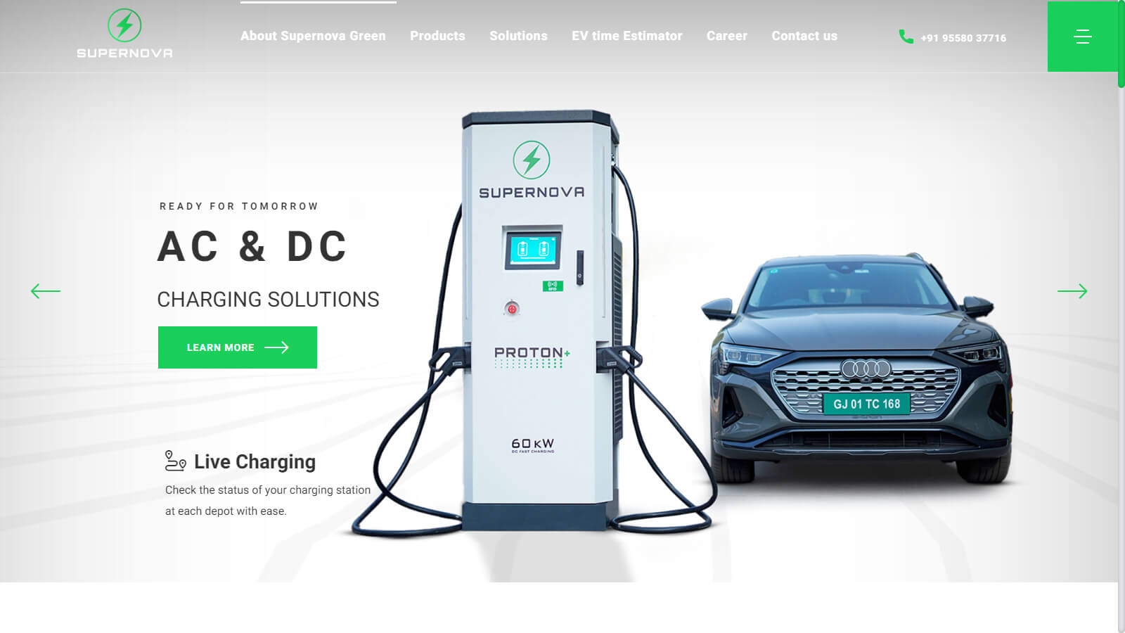 Electric Car Chargers & EV Charging Stations | Supernova Proton+ India